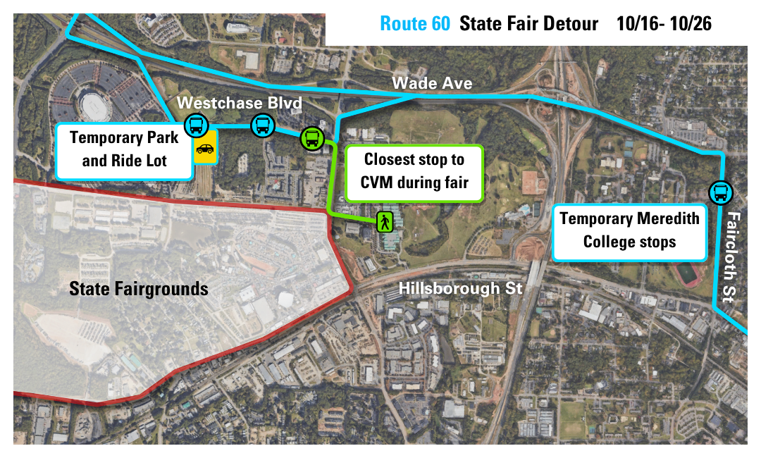 Route 60 Detour for the NC State Fair, Oct. 16-26 | Transportation